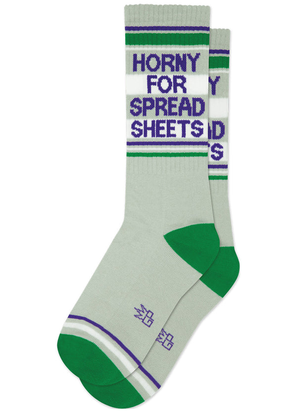 Horny For Spreadsheets Socks | Funny Math Socks for Nerds - Cute But ...