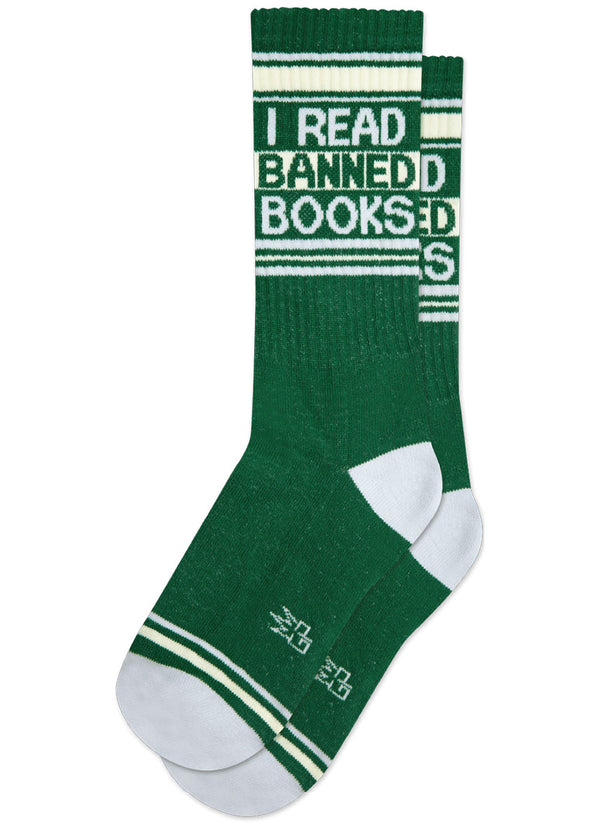 I Read Banned Books Socks | Retro Gym Socks for Book Lovers - Cute But ...