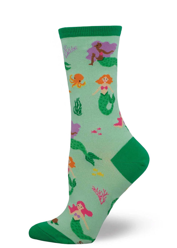 Mermaid Magic Women's Socks | Cute Sea Creature Socks - Cute But Crazy ...
