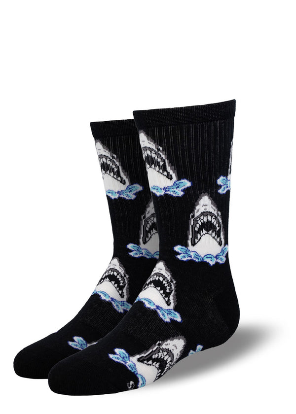 Shark Jaws Big Kids' Athletic Socks | Fun Sea Creature Socks - Cute But ...