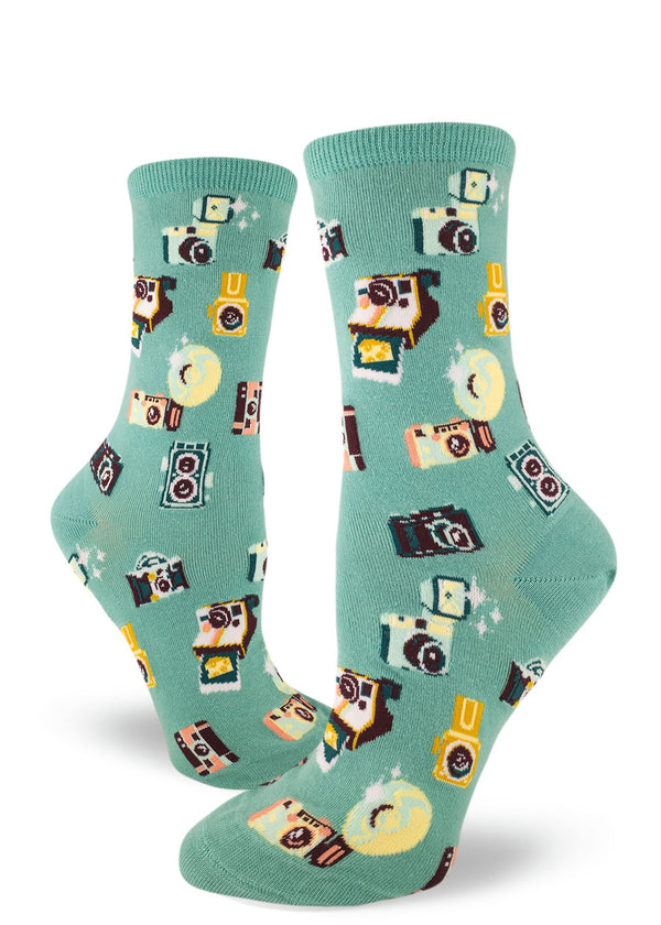 Camera Socks | Say Cheese in Vintage Camera Socks for Women - Cute But ...