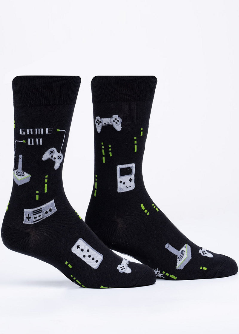 Game On Glow-in-the-Dark Men's Socks | Video Game Socks for Gamers ...