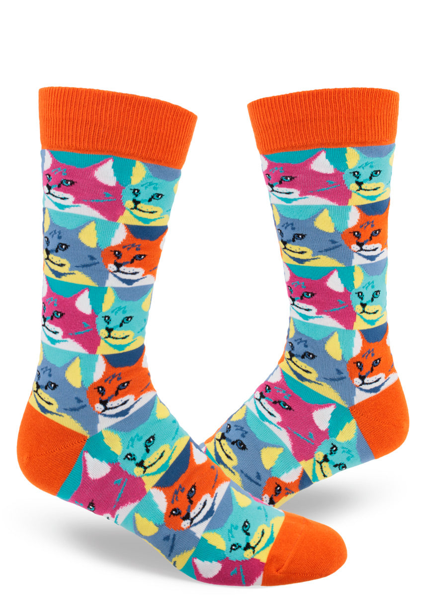 Cat Socks for Men | Funny Animal Socks for Men Who Love Cats - Cute But ...